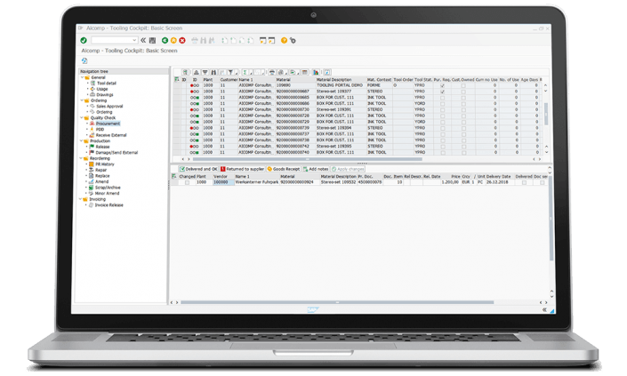 Tooling Cockpit - SAP ERP Extension